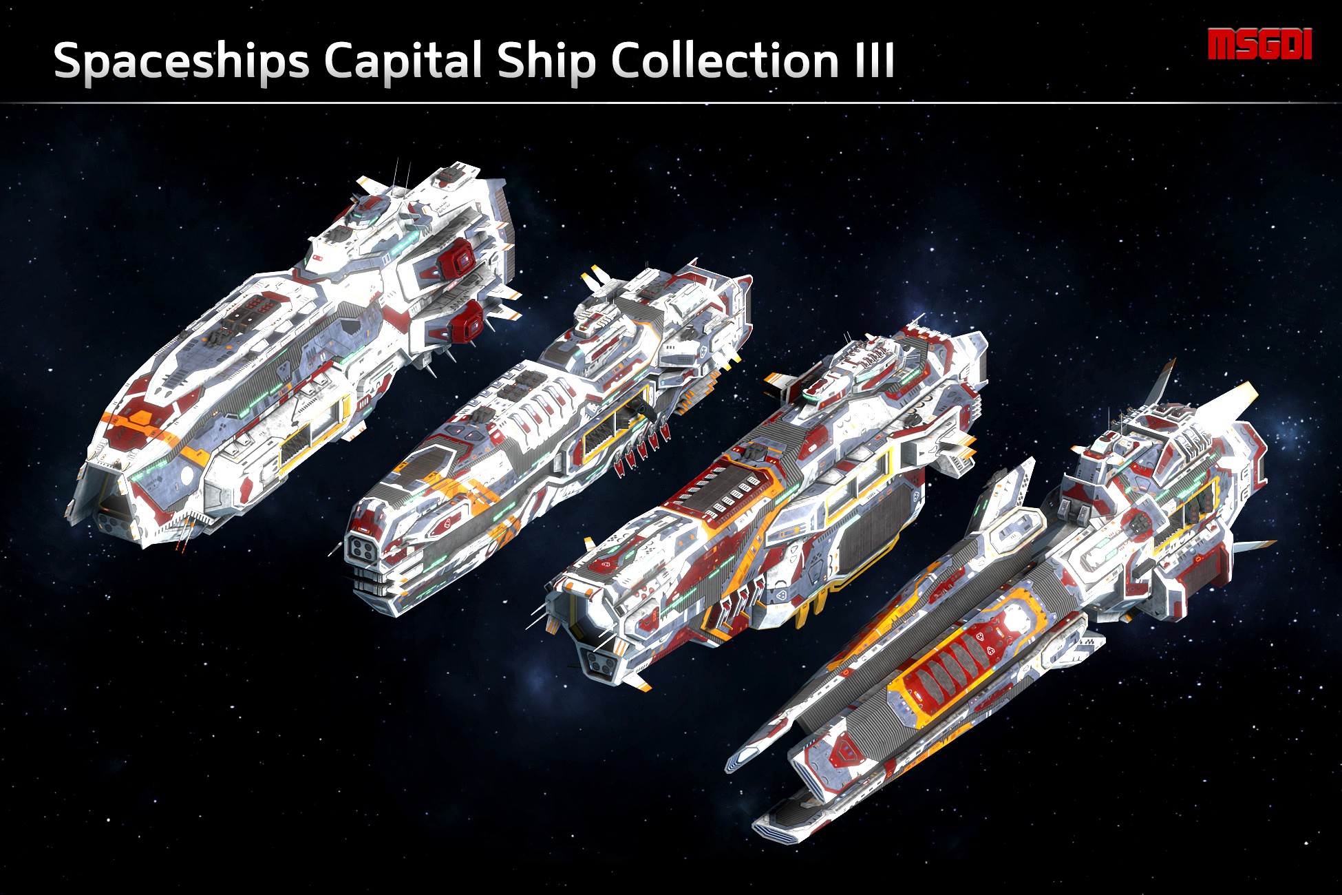 Spaceship Capital Ship Collection III 3d model