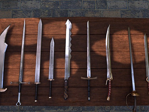 30 Fantasy Paladin Weapons 3d model