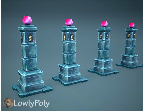 Stylize Dungeon Pillar 3d model