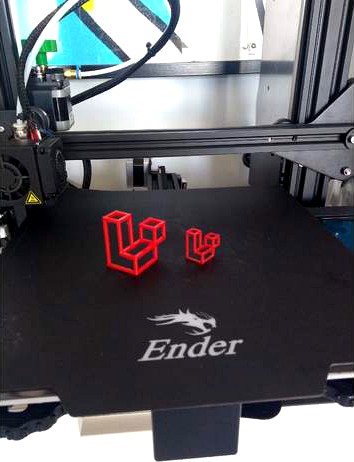 3d Printed Laravel Logo by willroyo model