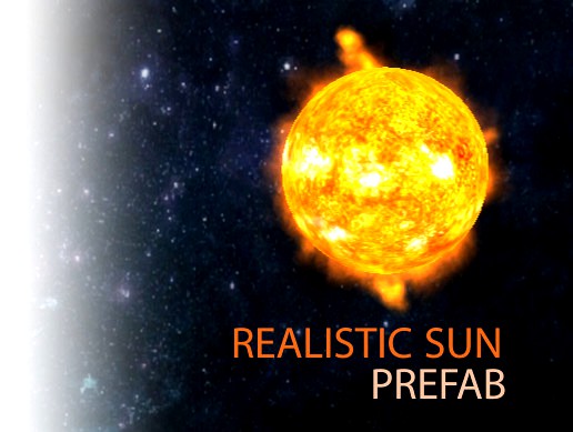 Realistic Animated Sun Prefab 3d model