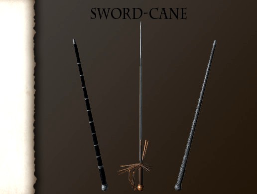 Sword-cane 3d model