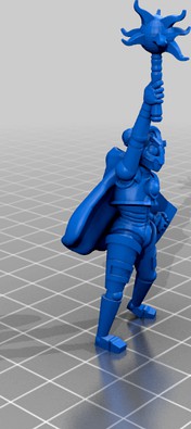 Female Warforged Cleric by AuraBot 3d model