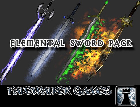 Elemental Sword Pack 3d model
