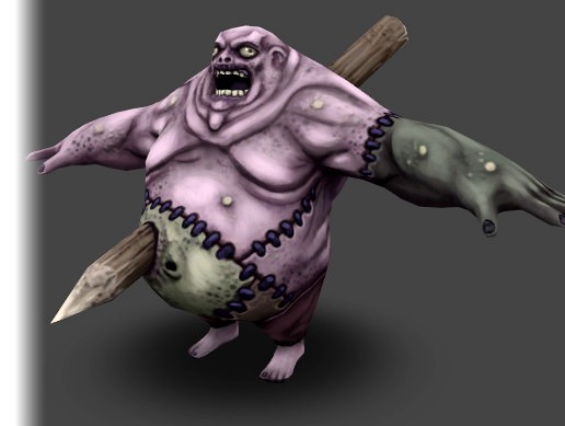 Fat Zombie 3d model