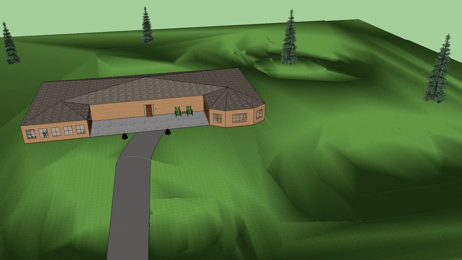 Large house with base 3d model