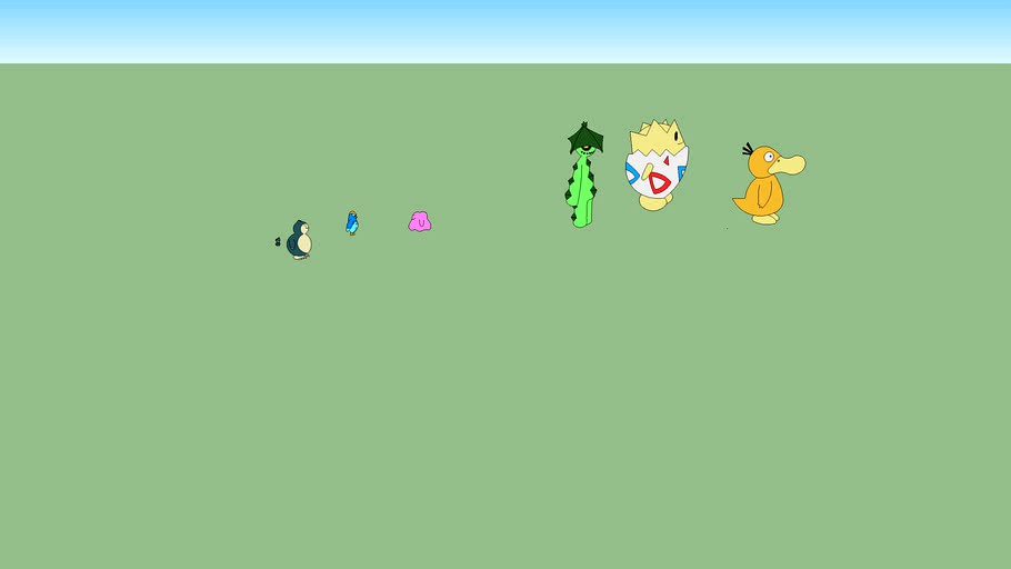pokemon 2D 3d model