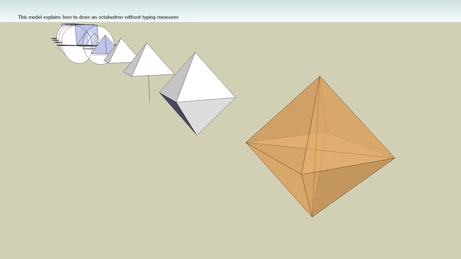 Octahedron Construction - How to - Tutorial 3d model