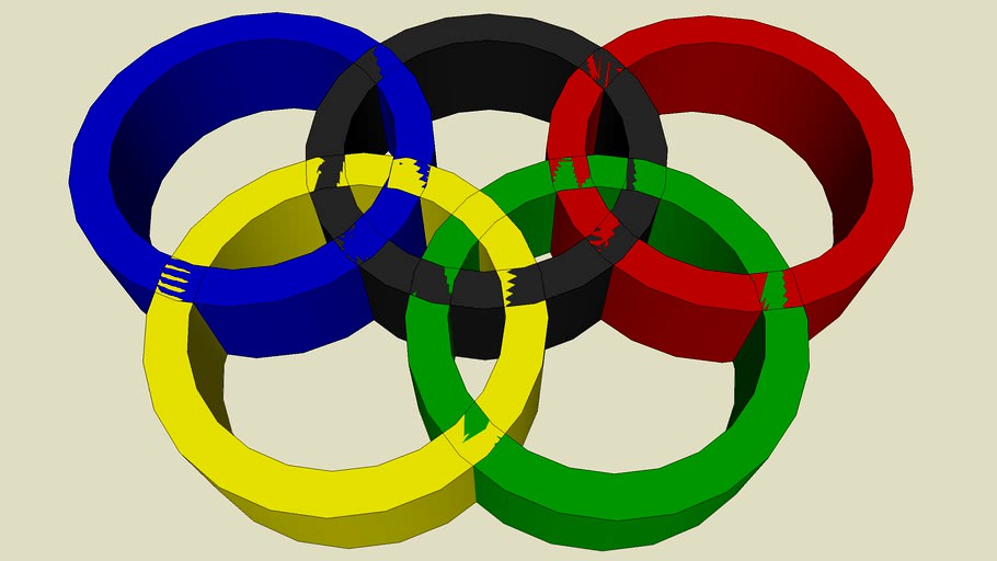 the Olympic symbol 3d model