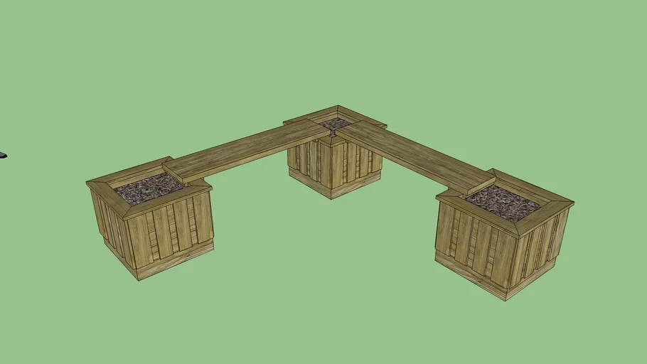 corner plater bench 3d model
