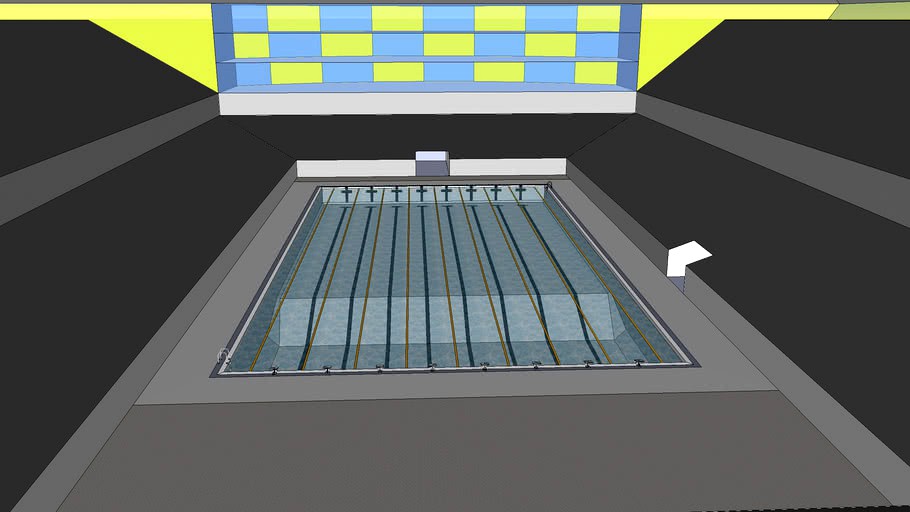 Olympic Swimming Pool Stadium 3d model
