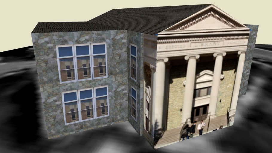 Old Library Building 3d model