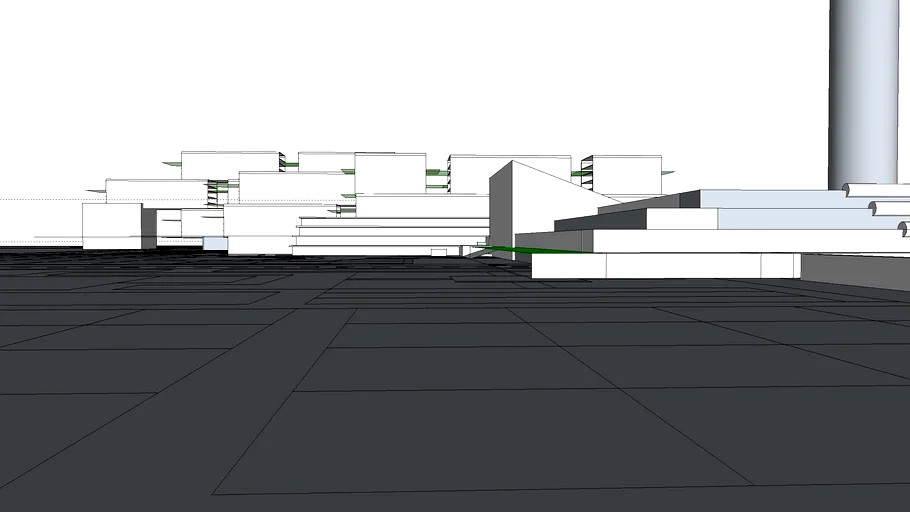 Design exercise District Center 3d model