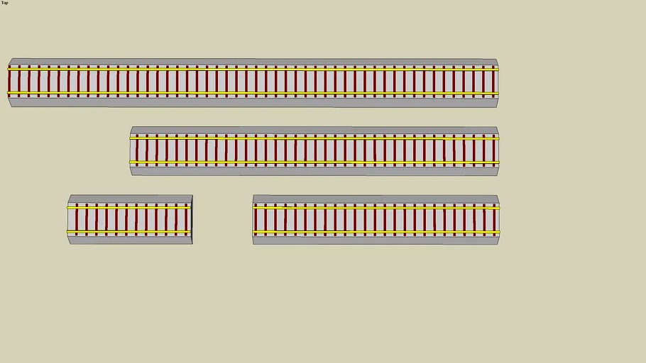 KATO Precision Railroad Models — Straight Track Variety Set 3d