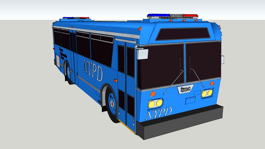 nypd prison transport bus 3d model