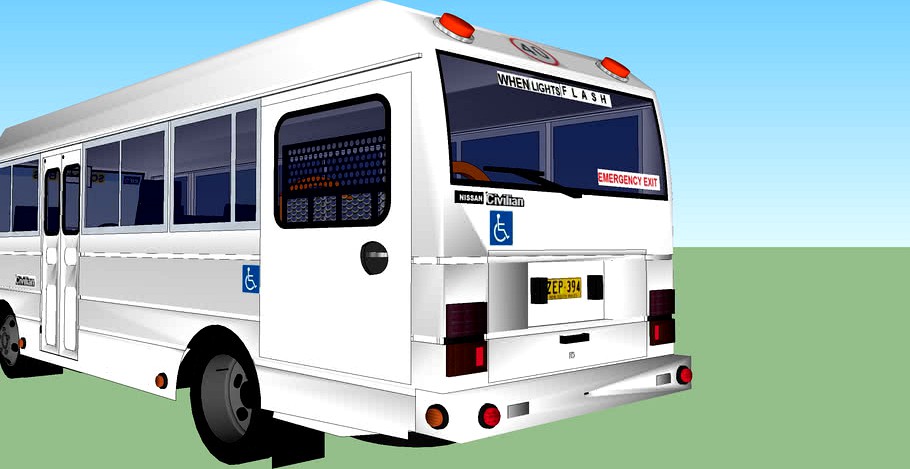 1989 NISSAN CIVILIAN SCHOOL BUS 3d model