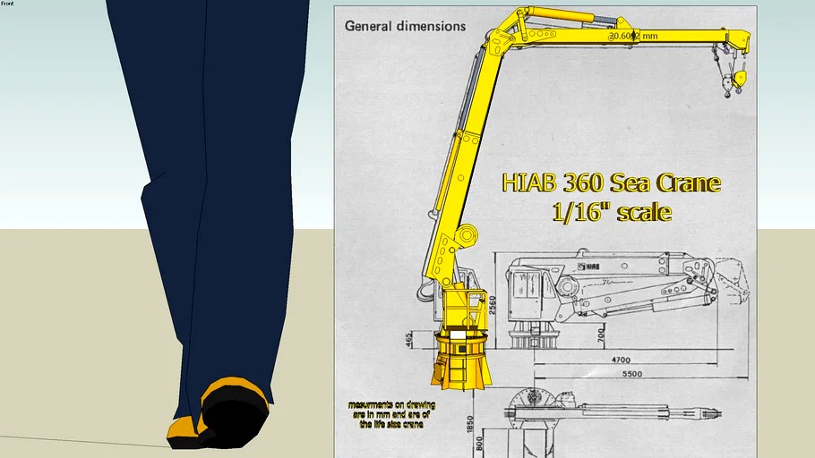 HIAB 360 sea crane project ( work in progress) 3d model