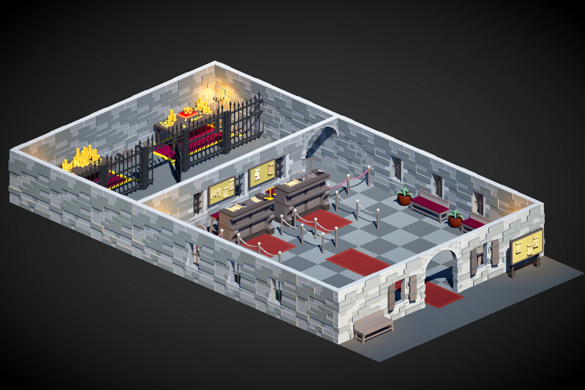 Medieval Fantasy - Banks 3d model