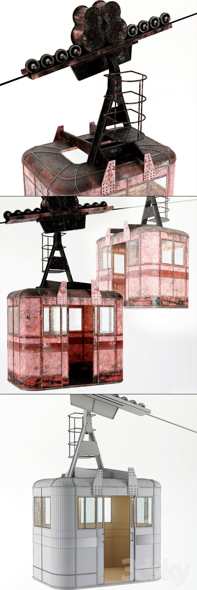 Funicular / Funicular / Railway 3d model