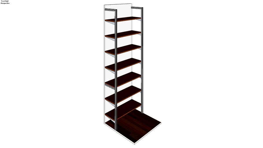 ISS Designs - 33' Wide Single Bay Pole Mounted Shelving System 3d model