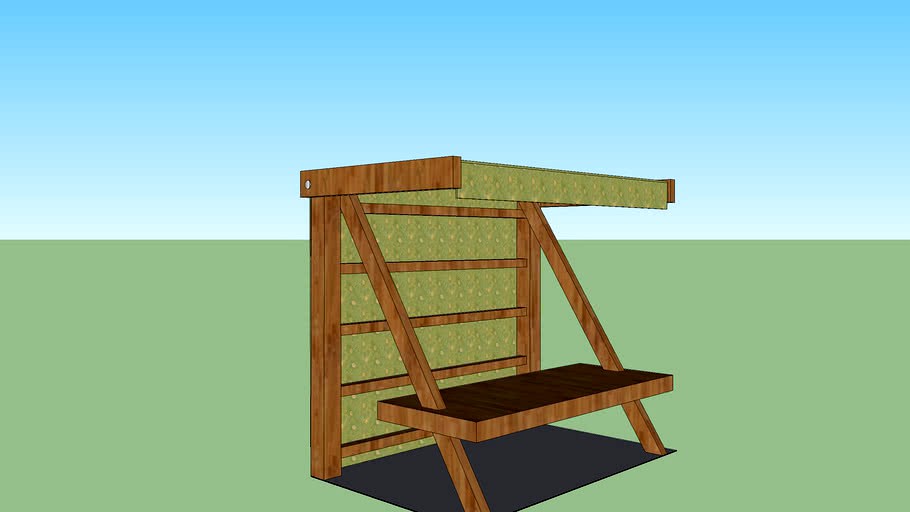Simple Medieval Market Booth 3d model