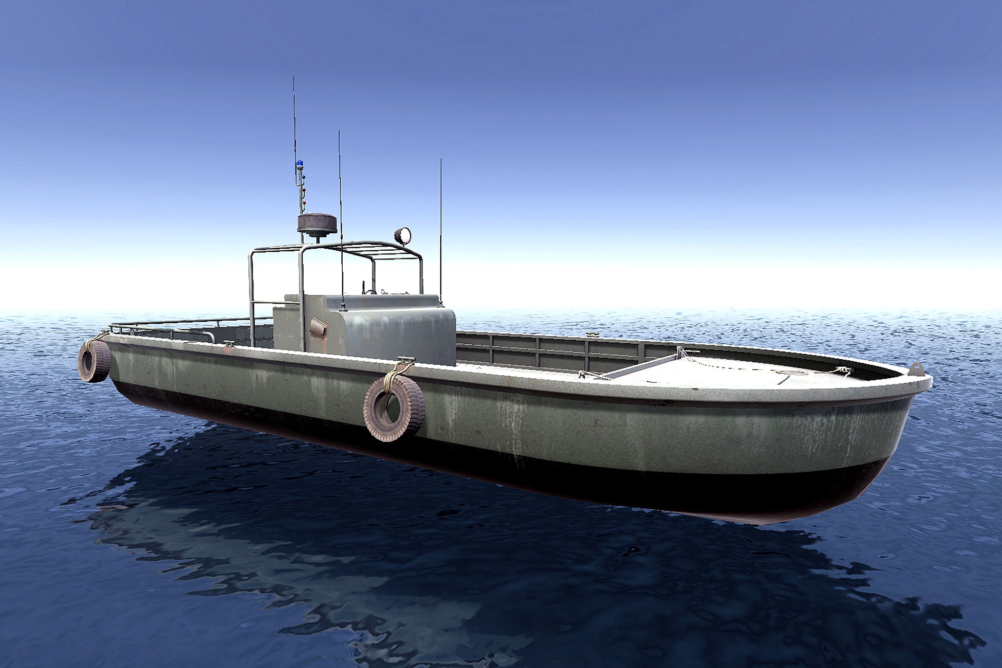 Army Boat (Modular) 3d model