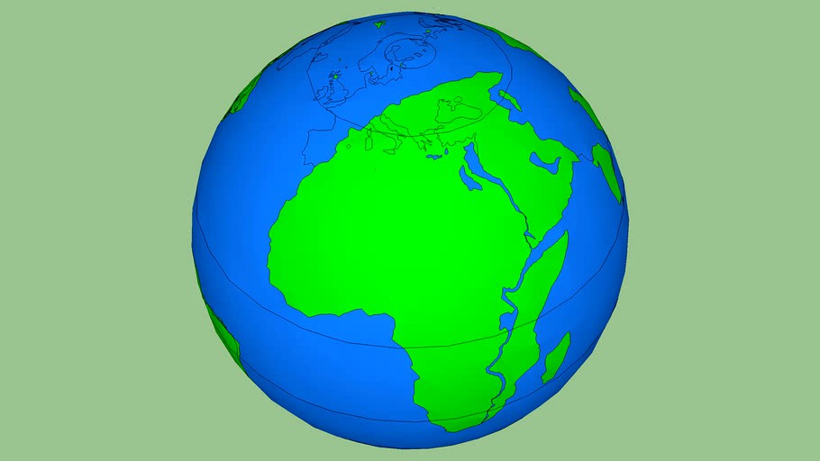 Future World Map 3d model