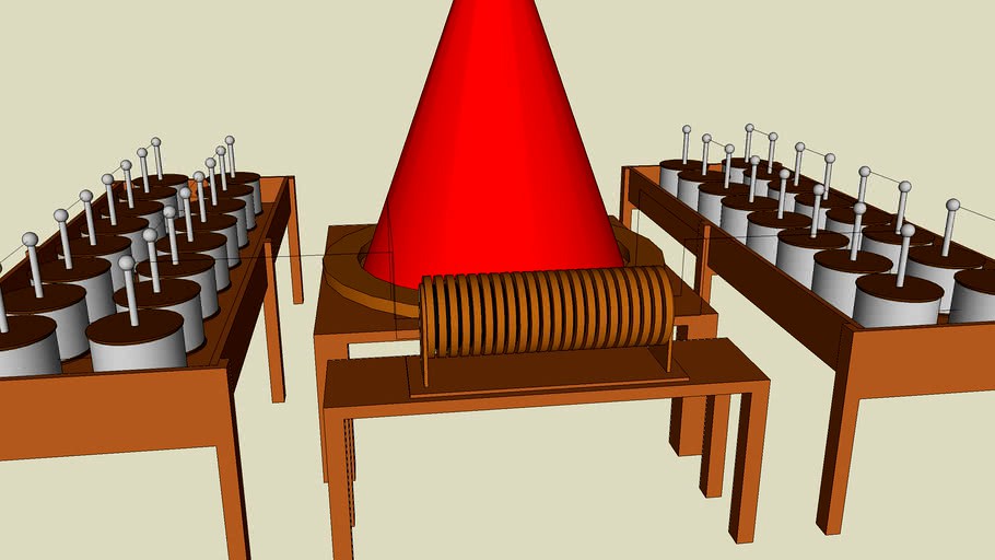 Conical Tesla Coil 3d model