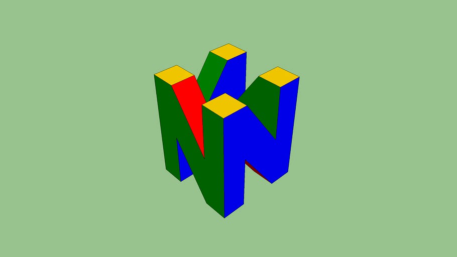 nintendo 64 logo 3d model
