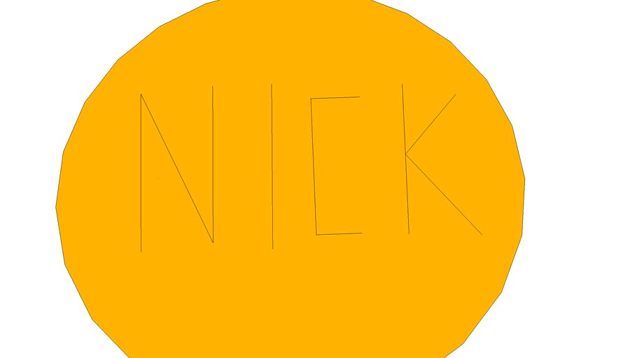 nick logo 'circle' 3d model