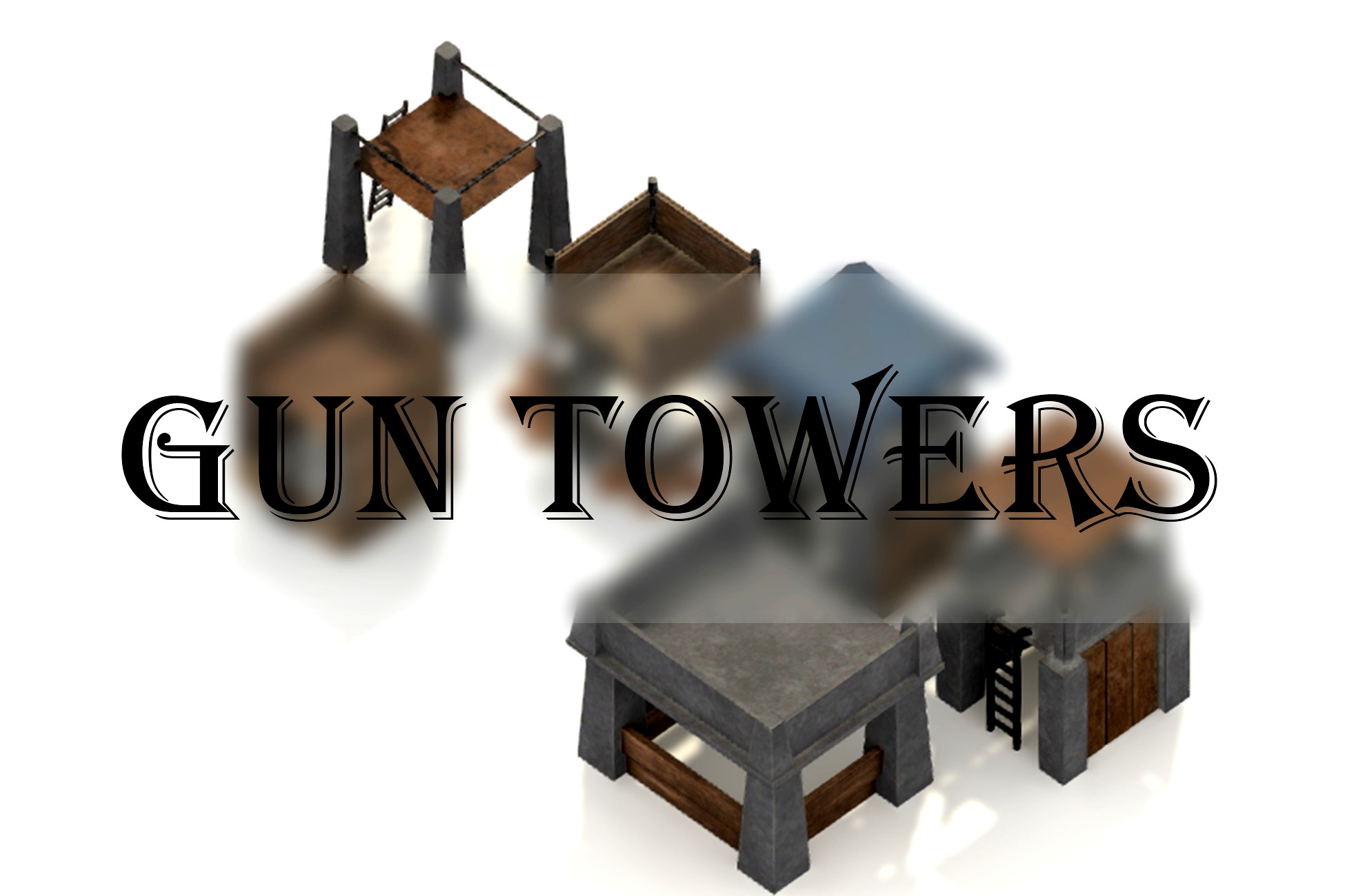 Gun Towers 3d model