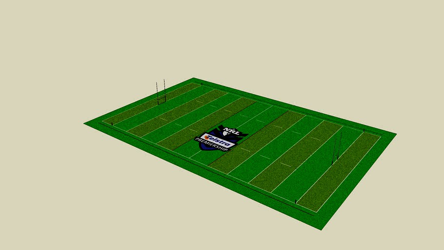 NRL Rugby League Field 3d model