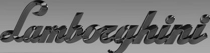 Lamborghini lettering logo 3D Model