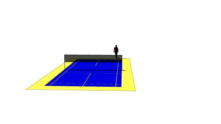 Badminton Court 3d model
