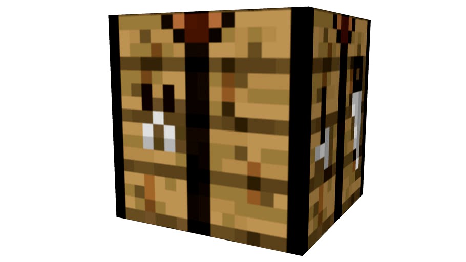 minecraft crafting table 3d model