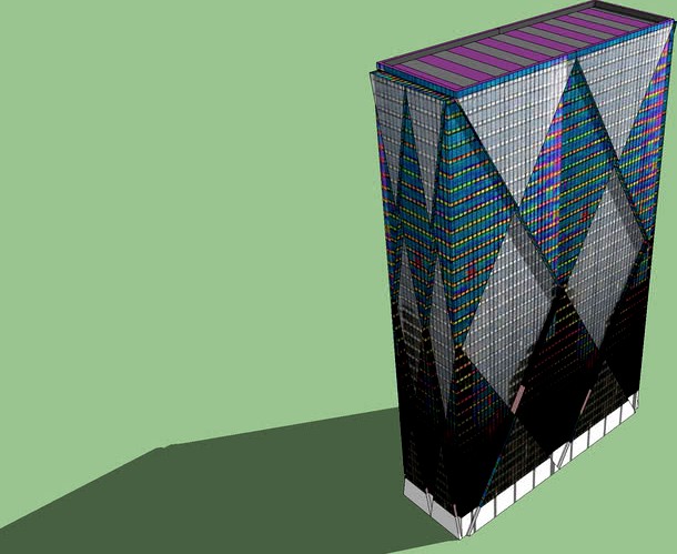 Funky Building 3d model