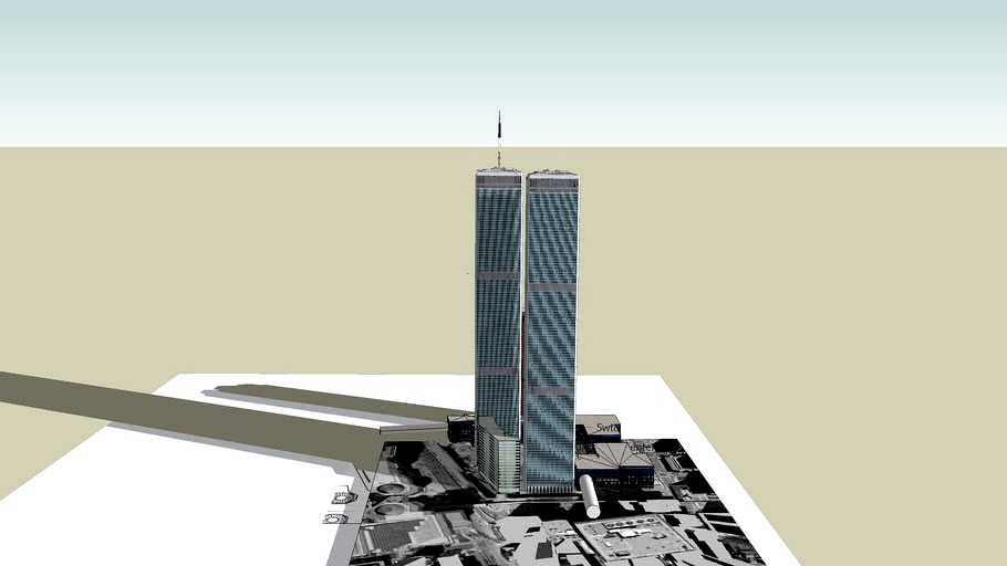 le world trade center (WTC). 3d model