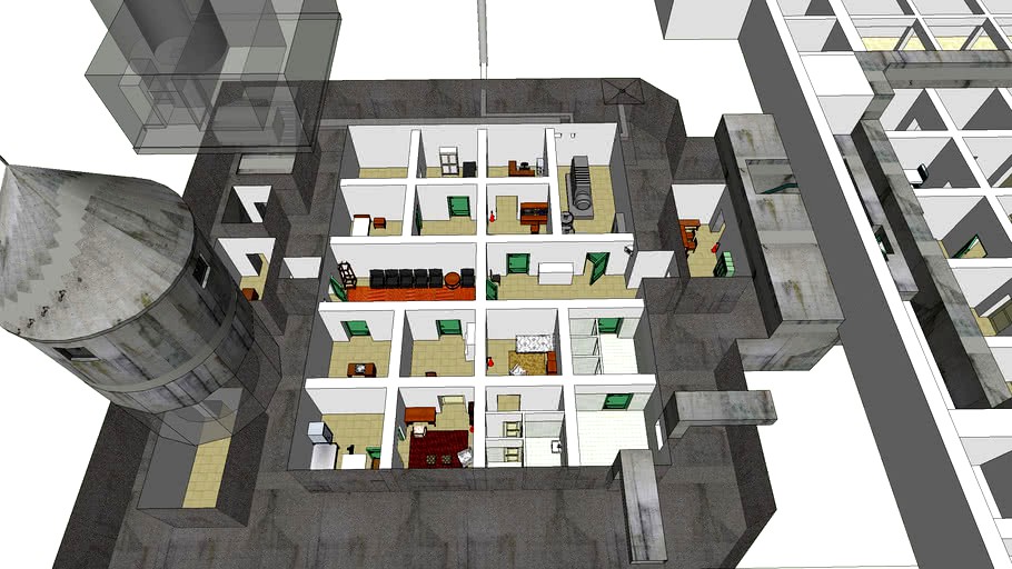 Hitler bunker 3d model