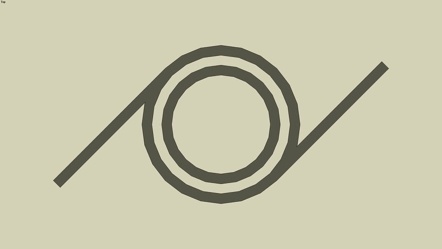 Ceiling Fan with Light 2D Floorplan Symbol 3d model