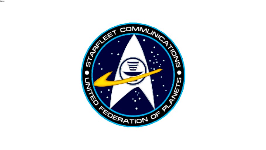 logo Star Trek Starfleet Communications 3d model