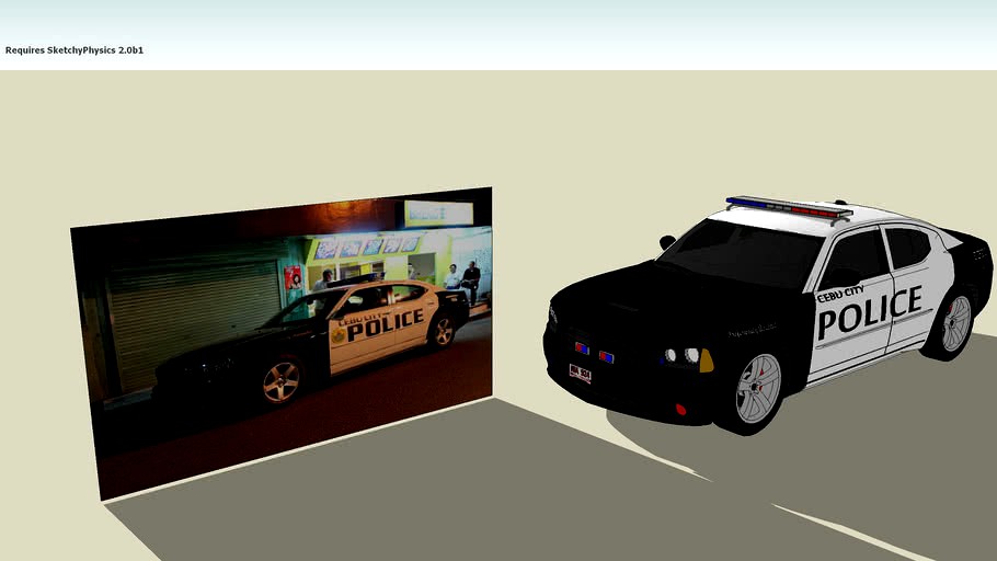 Dodge Charger Cebu City Police Car {Philippine Police Car) 3d model