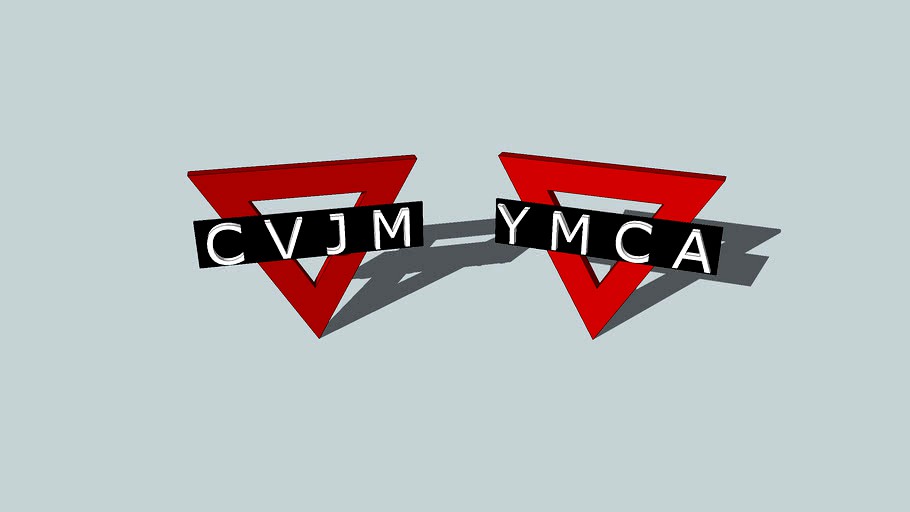 YMCA - CVJM Logo 3d model