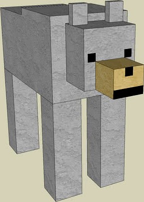 Minecraft Wolf 3d model