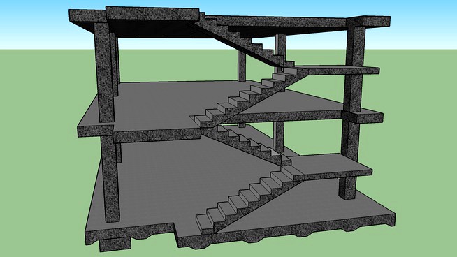 Le Corbusier Domino Haus, 1914 3d model