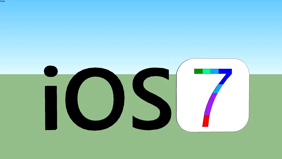 iOS 7 Logo 3d model