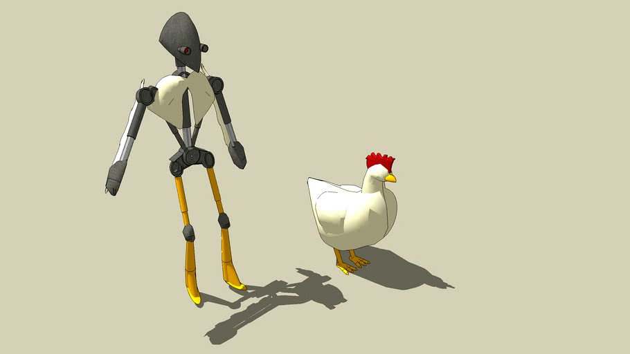 chicken transformer 3d model