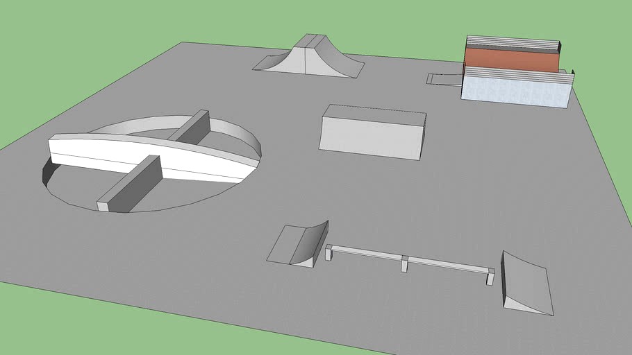 Simple Skatepark 3d model