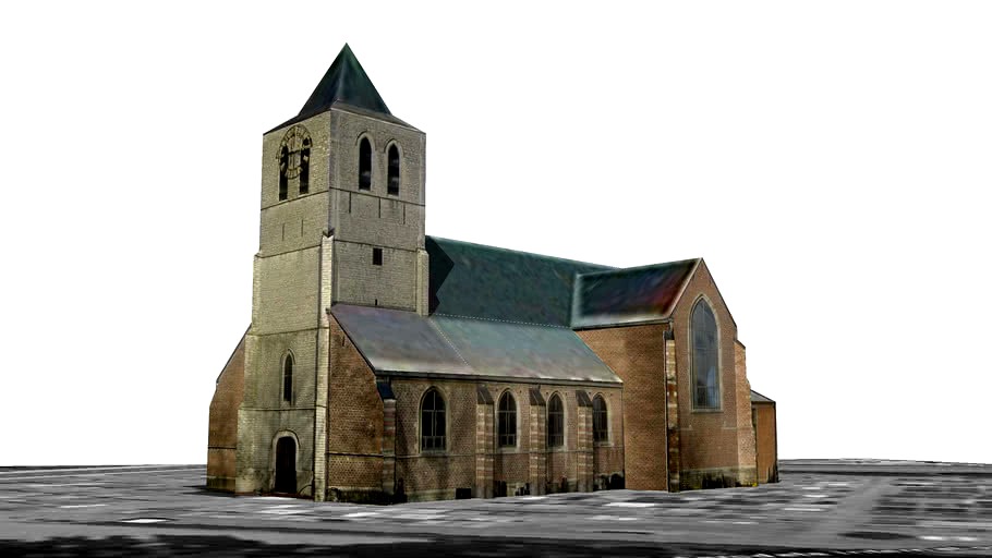 Attenhoven Kerk, Hoevenen 3d model