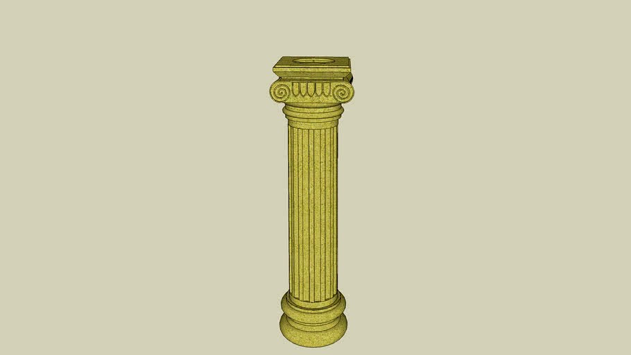 Column yellow granite 3d model