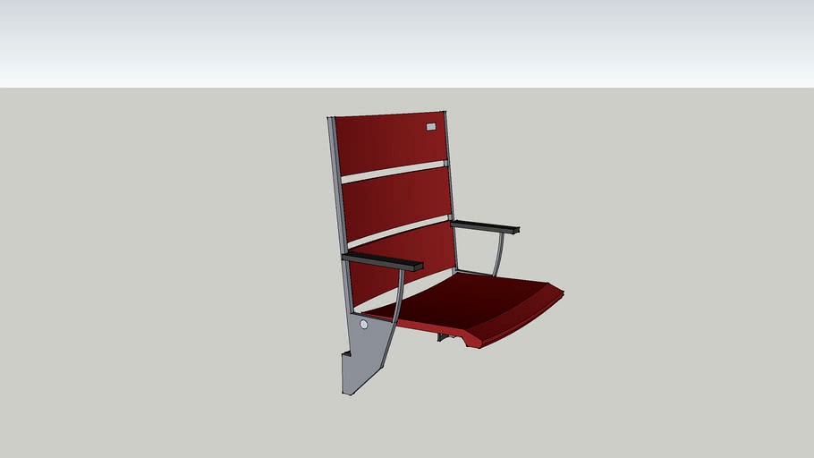 Stadium Seat Riser Mount Red 3d model